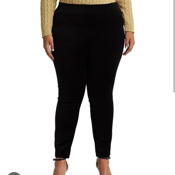 Lauren Ralph Lauren | Pants & Jumpsuits | Lauren Ralph Lauren Womens Stretch Velvet Skinny Ankle ...